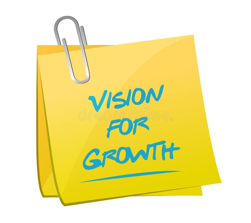 Vision for Growth Memo Post Illustration Design Stock Illustration ...