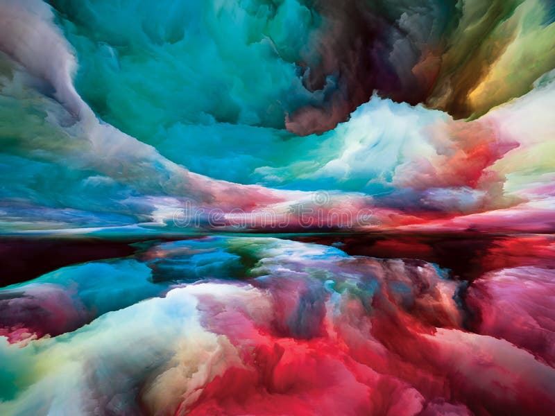 Vision of Heaven and Earth stock illustration. Illustration of texture ...