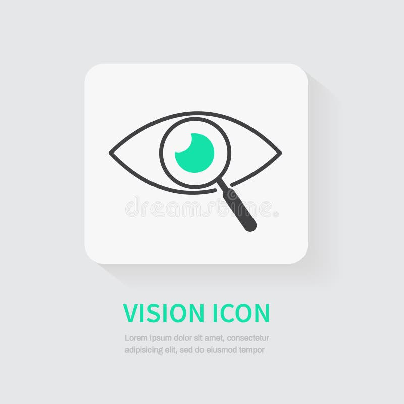 Vision Icon. Company Growth Concept. Flat Icon for Apps and Websites ...