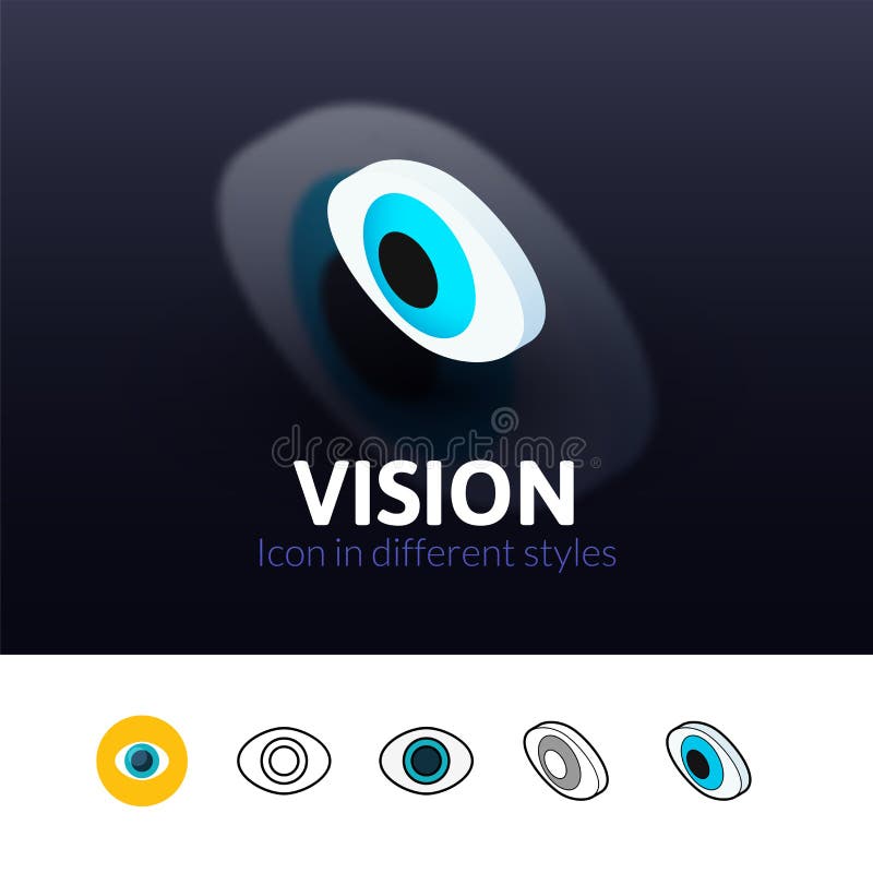 Vision Icon In Different Style Stock Vector - Illustration of human ...