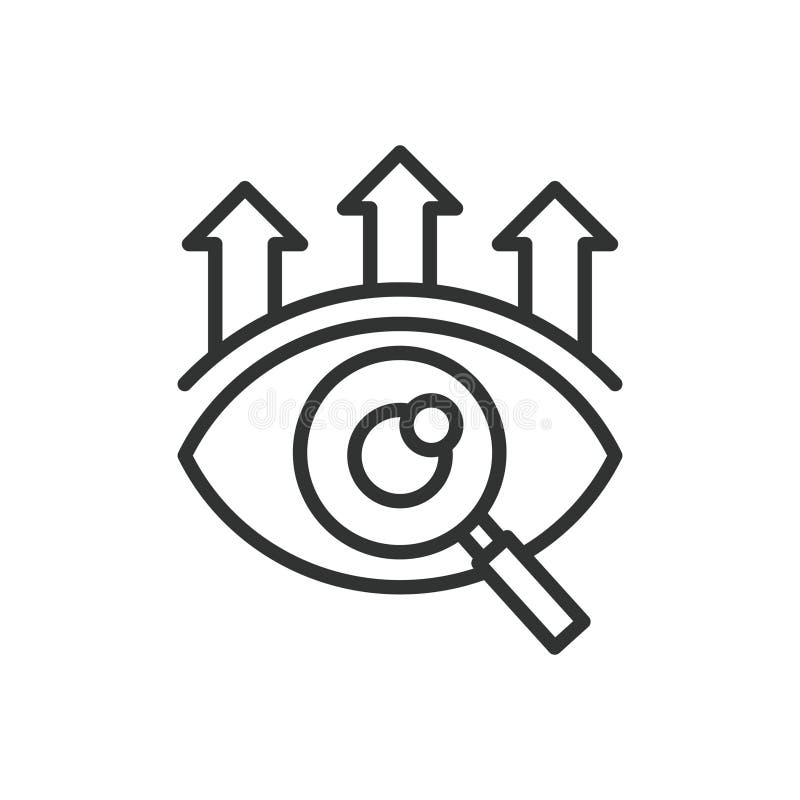 Vision, Icon in Line Design. Vision, Foresight, Insight, Clarity ...