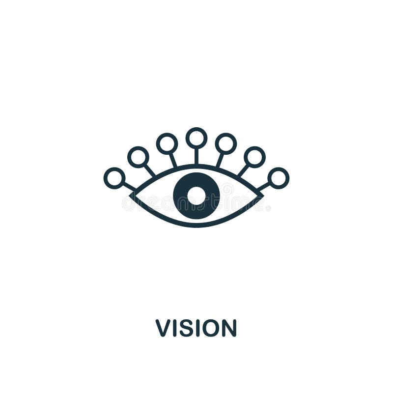 Vision Icon. Premium Style Design from Startup Icon Collection. UI and ...