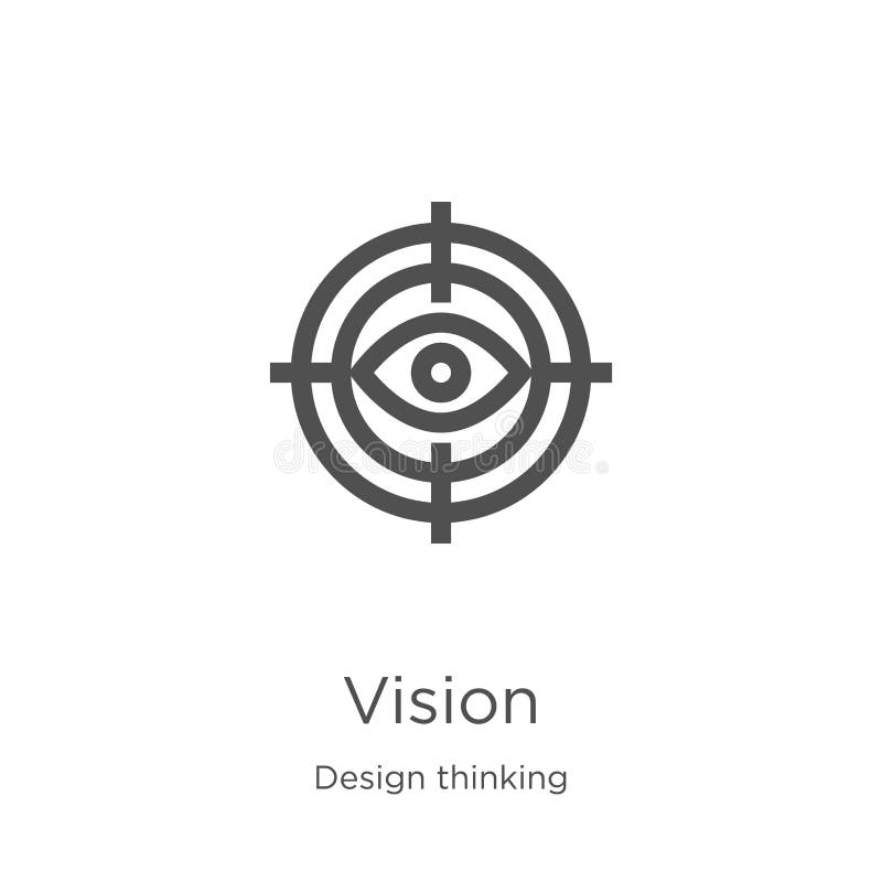 Vision Icon Vector. Thin Line Vision Outline Icon Vector Illustration ...