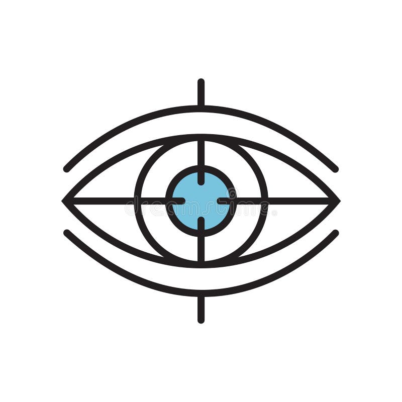 Vision Icon Vector Sign and Symbol Isolated on White Background, Vision ...