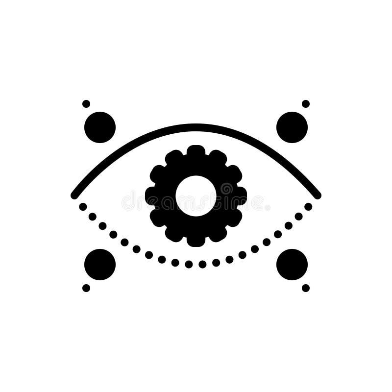 Black Solid Icon for Vision, Visible and Sight Stock Vector ...