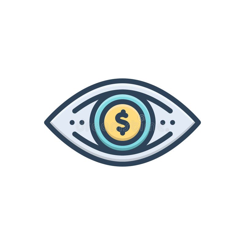 Color Illustration Icon for Vision, Visible and Market Stock ...