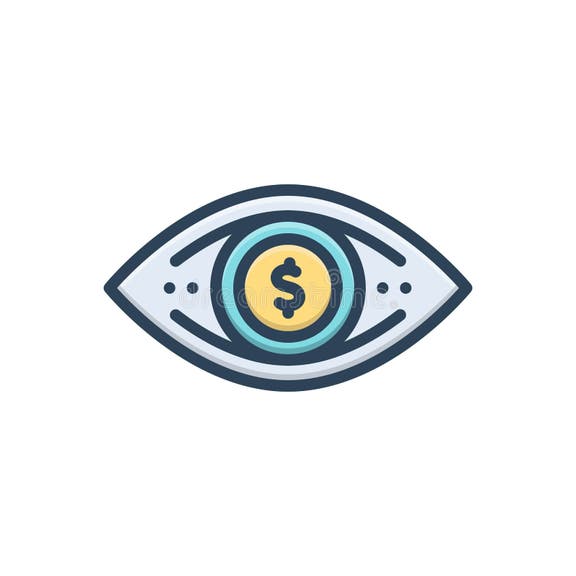 Color Illustration Icon for Vision, Visible and Market Stock ...