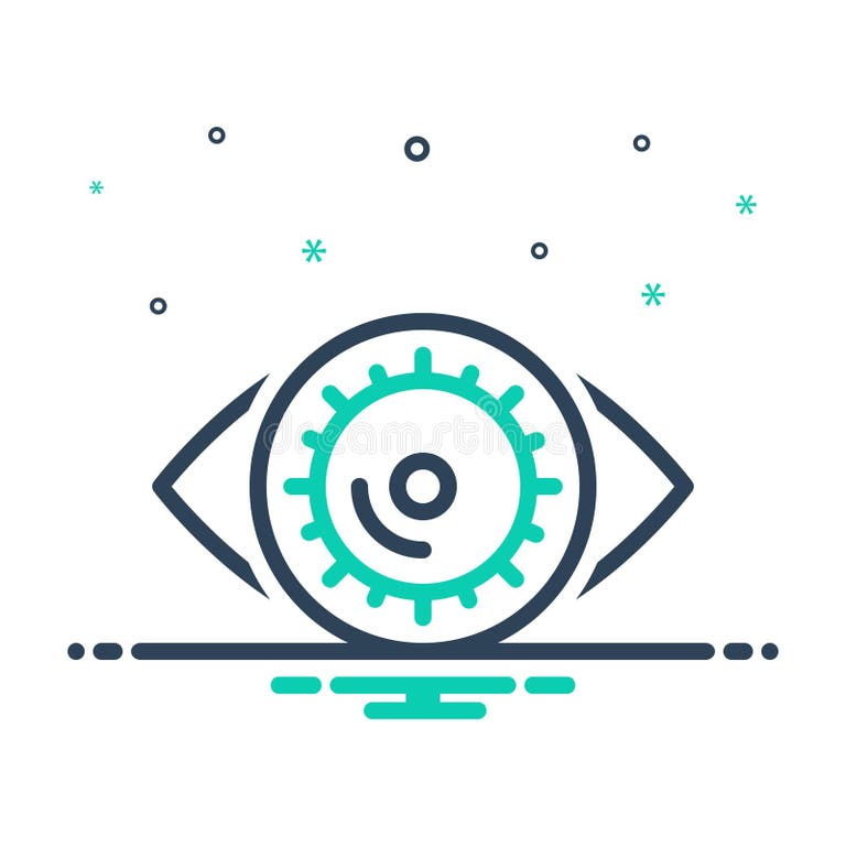 Mix Icon for Vision, Visual and Power Stock Vector - Illustration of ...