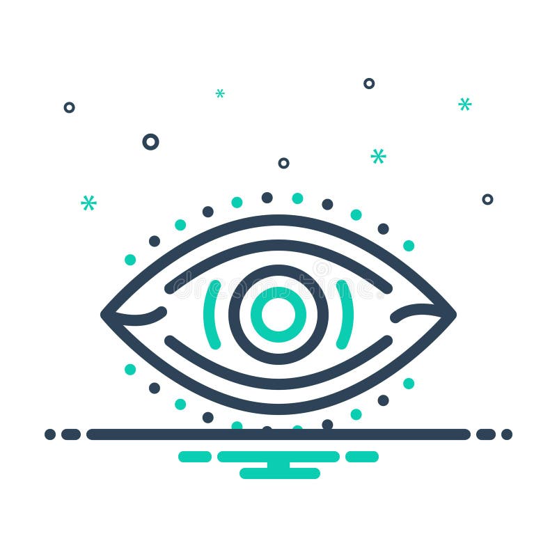 Mix Icon for Vision, Visual and Eyeball Stock Vector - Illustration of ...