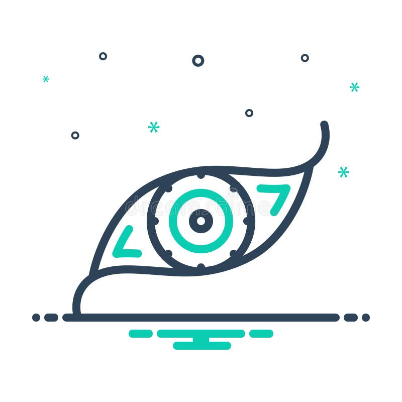 Mix Icon for Vision, Visual and Eyesight Stock Illustration ...