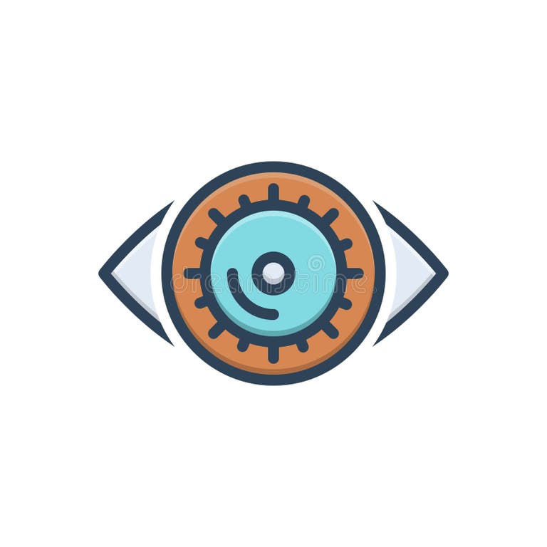 Color Illustration Icon for Vision, Visual and Sight Stock Illustration ...