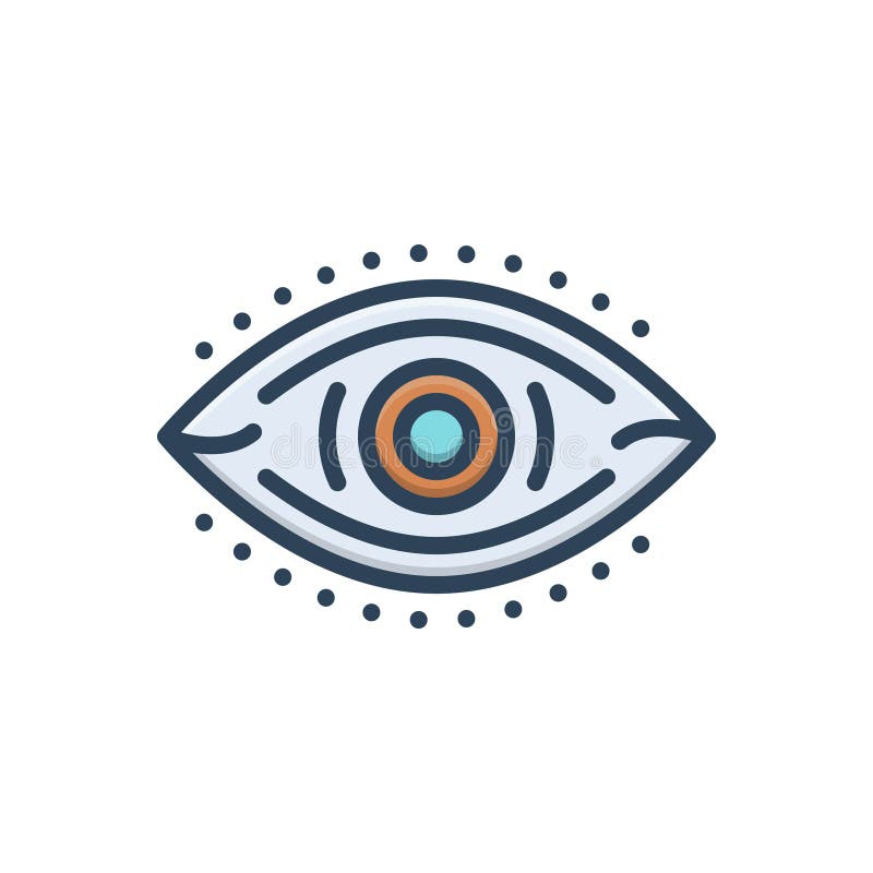 Color Illustration Icon for Vision, Visual and Power Stock Illustration ...
