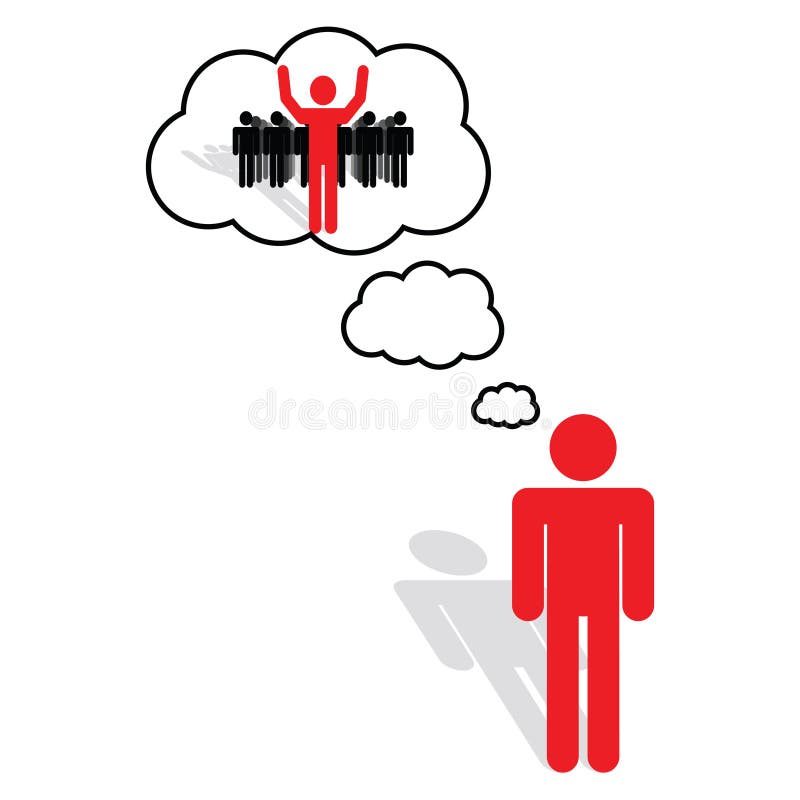 Vision, ideas and thinking stock illustration. Illustration of dream ...