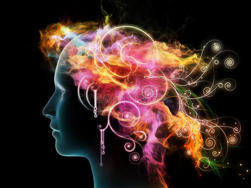 Vision of Inner Thoughts stock illustration. Illustration of fantasy - 31654513