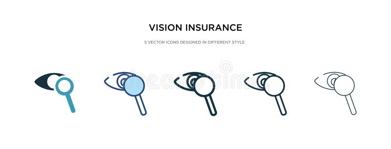 Vision Insurance Icon in Different Style Vector Illustration. Two ...