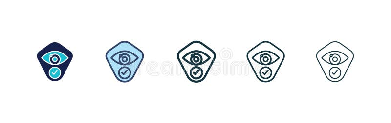 Vision Insurance Icon Vector Set on White Background Stock Vector ...