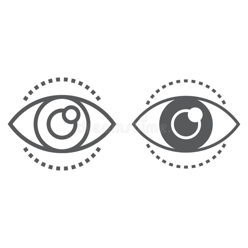 Vision Line and Glyph Icon, Development Stock Vector - Illustration of ... Vision Line and Glyph Icon, Development Stock Vector - Illustration of ...