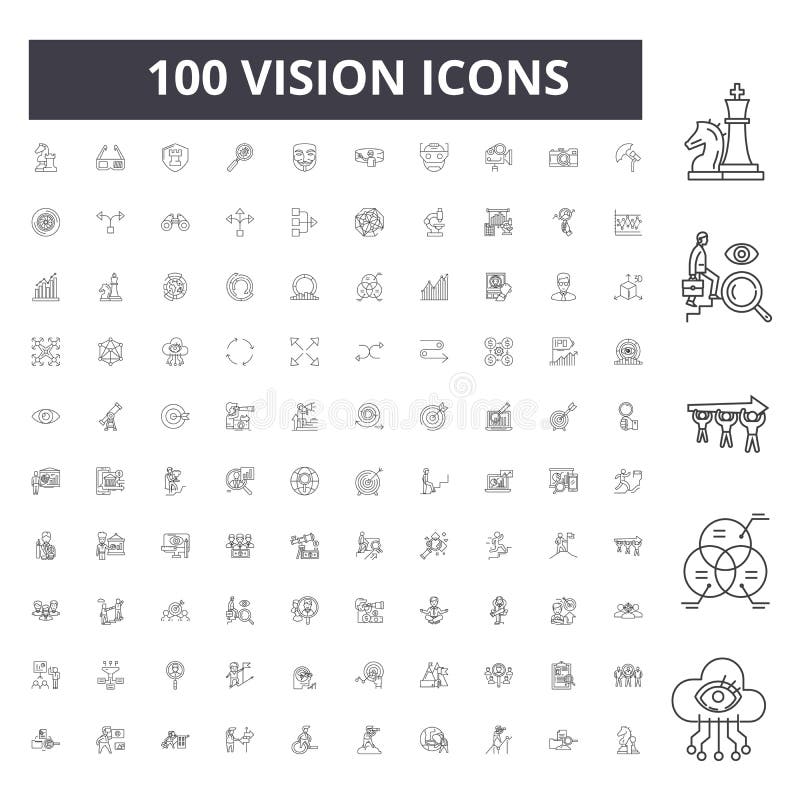 Vision Line Icons, Signs, Vector Set, Outline Illustration Concept ...