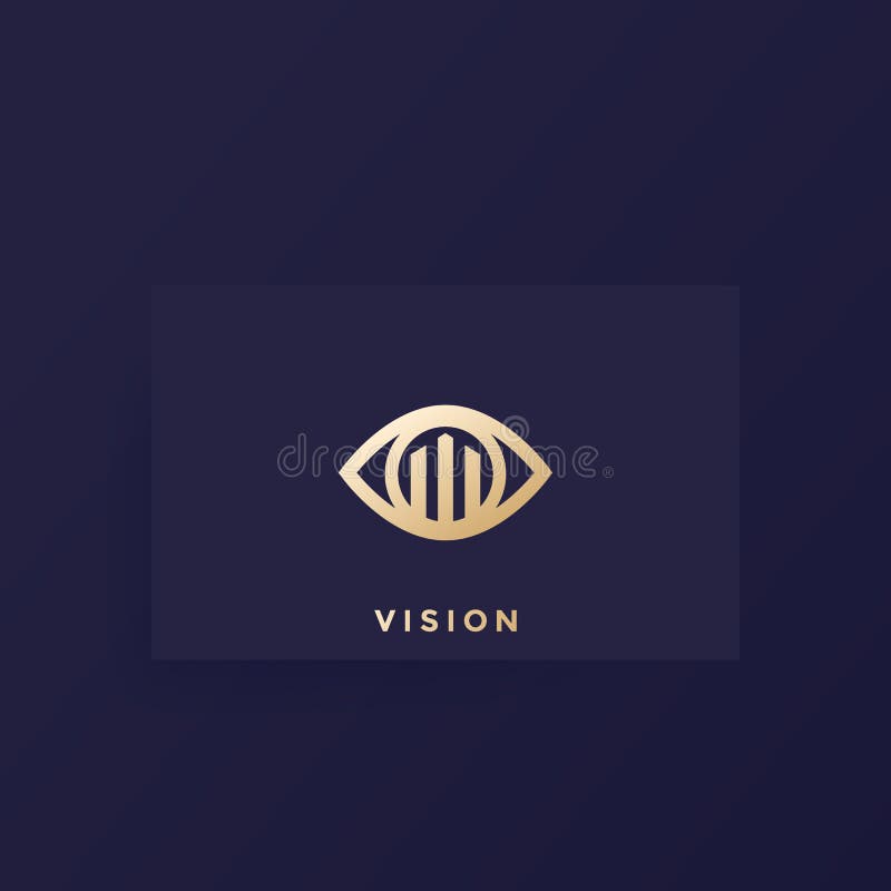 Vision logo icon on card stock vector. Illustration of optical - 237839872