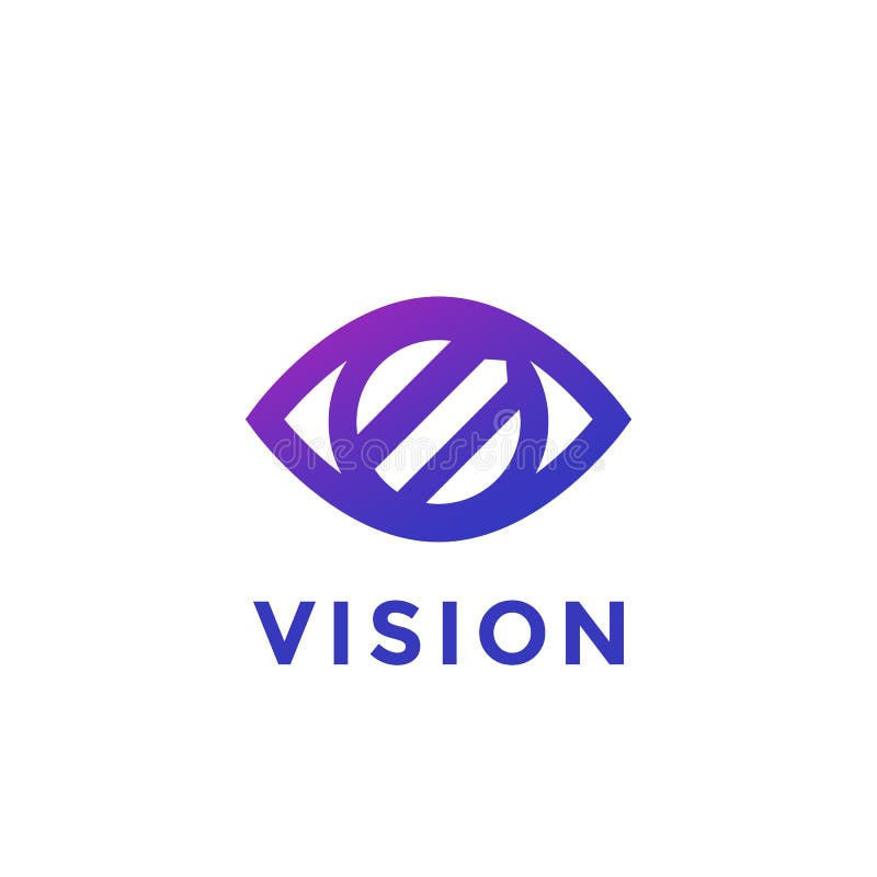 Vision Logo Icon with an Eye, Vector Stock Vector - Illustration of ...