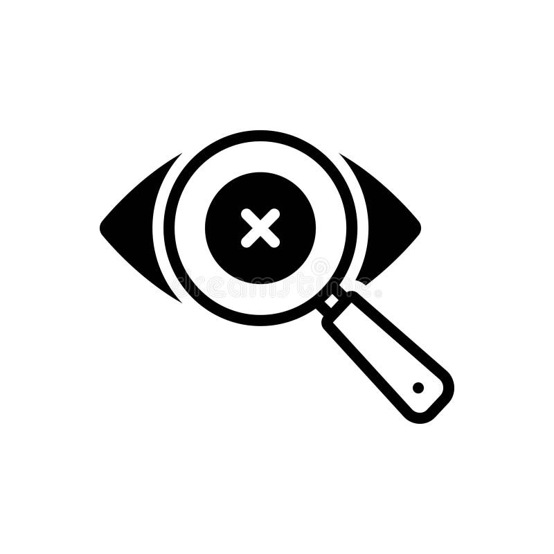 Black Solid Icon for Vision Loss, Vision and Eyesight Stock ...