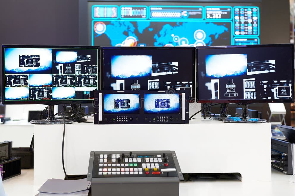 Vision Mixer LED stock photo. Image of news, switch - 131635574