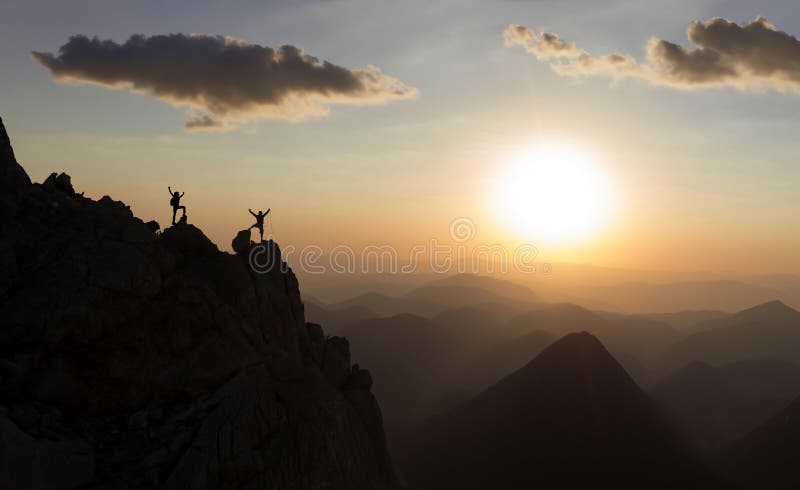 Vision of People Overcoming Difficulties and Achieving Success Stock ...