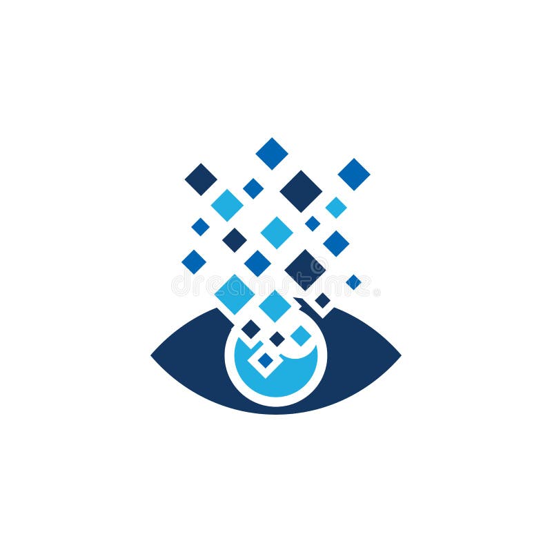 Vision Pixel Logo Icon Design Stock Vector - Illustration of symbol ...