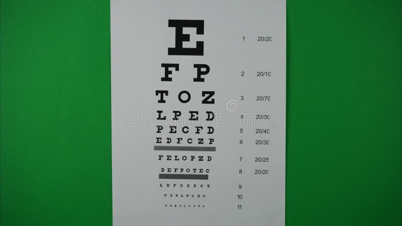Eye Chart with Letters for Measuring Visual Acuity Stock Footage ...