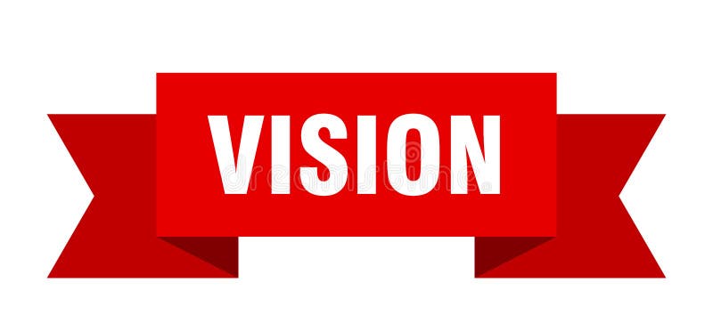 Vision ribbon. stock vector. Illustration of sign, insignia - 153854081