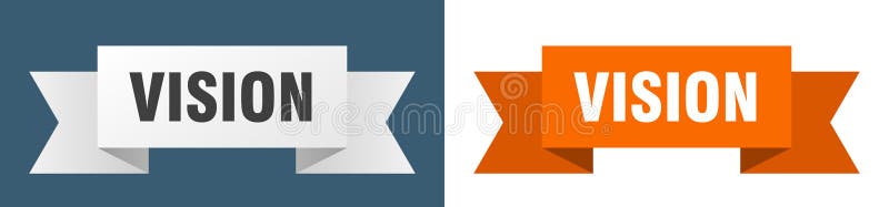 Vision Ribbon. Vision Isolated Paper Sign. Banner Stock Vector ...