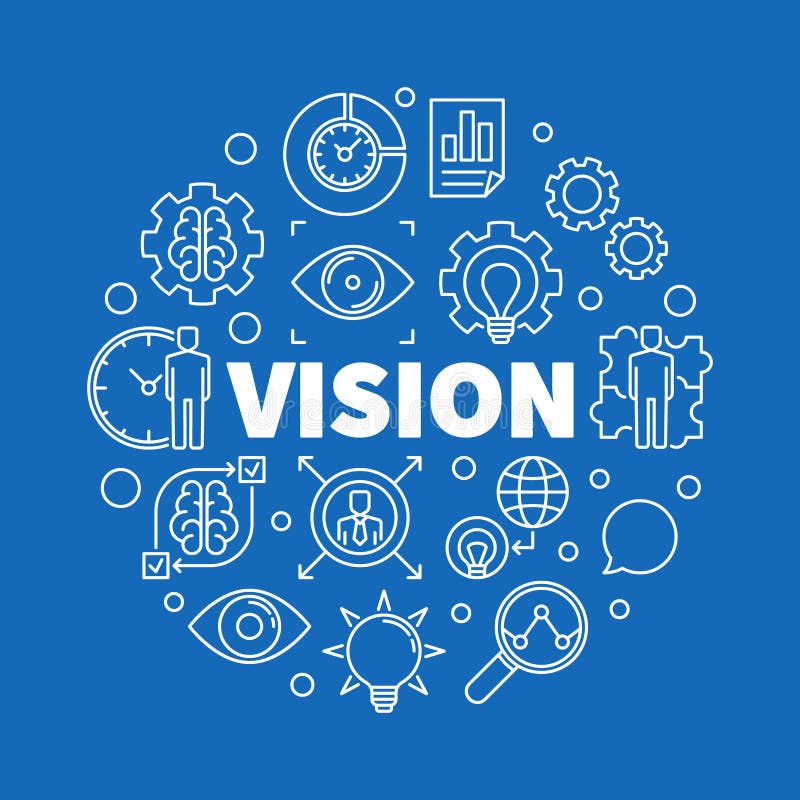 Vision Round Outline Illustration. Vector Business Design Stock Vector ...