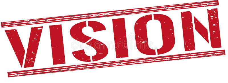 Red OUR VISION Rubber Stamp Illustration on White Background Stock ...