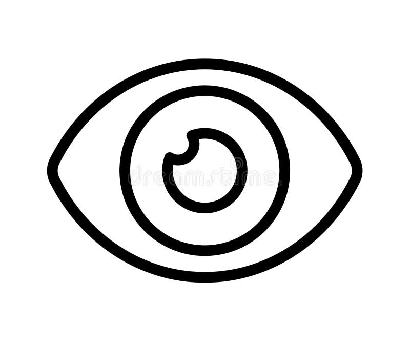 Vision See Eye Single Isolated Icon with Outline Line Style Stock ...
