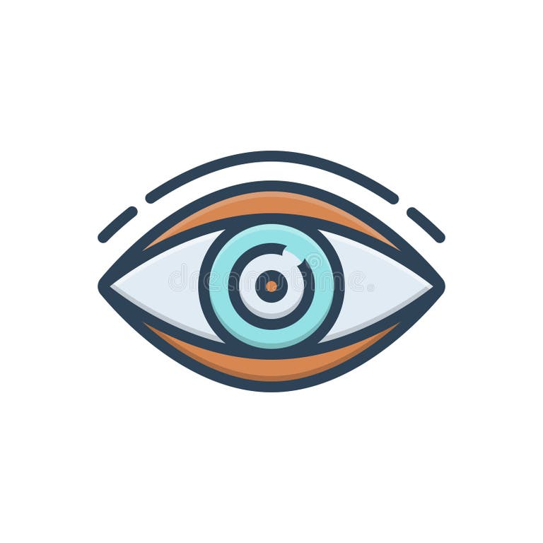 Color Illustration Icon for Vision See, Look and Sight Stock ...