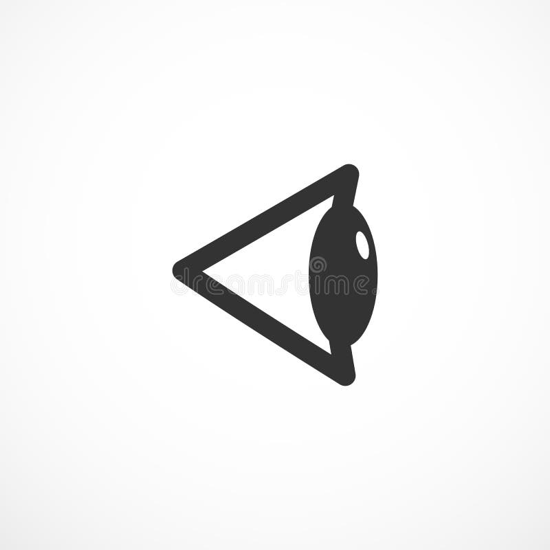 Vision sign icon stock vector. Illustration of silhouette - 106718988