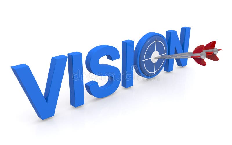 Vision Sign Represents Signboard Display and Missions Stock ...