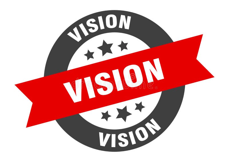 Vision sign stock vector. Illustration of black, ribbon - 160383537