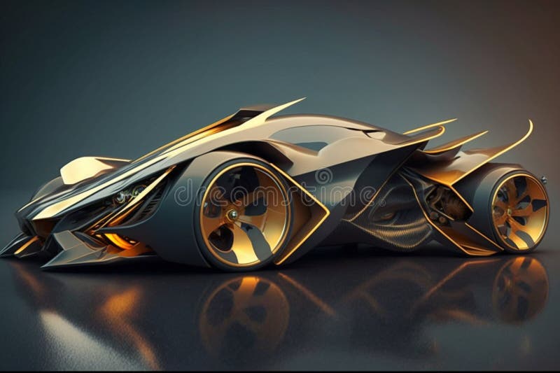 A Vision of a Sports Car of the Future, AI Generated Stock Illustration ...