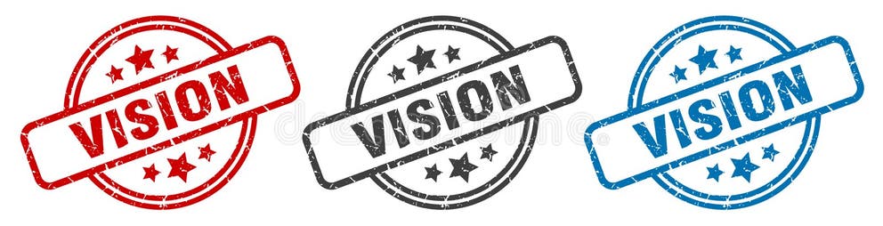Vision Stamp. Vision Round Isolated Sign Stock Vector - Illustration of ...
