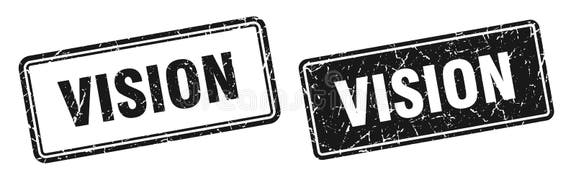 Vision Stamp Set. Vision Square Grunge Sign Stock Vector - Illustration ...