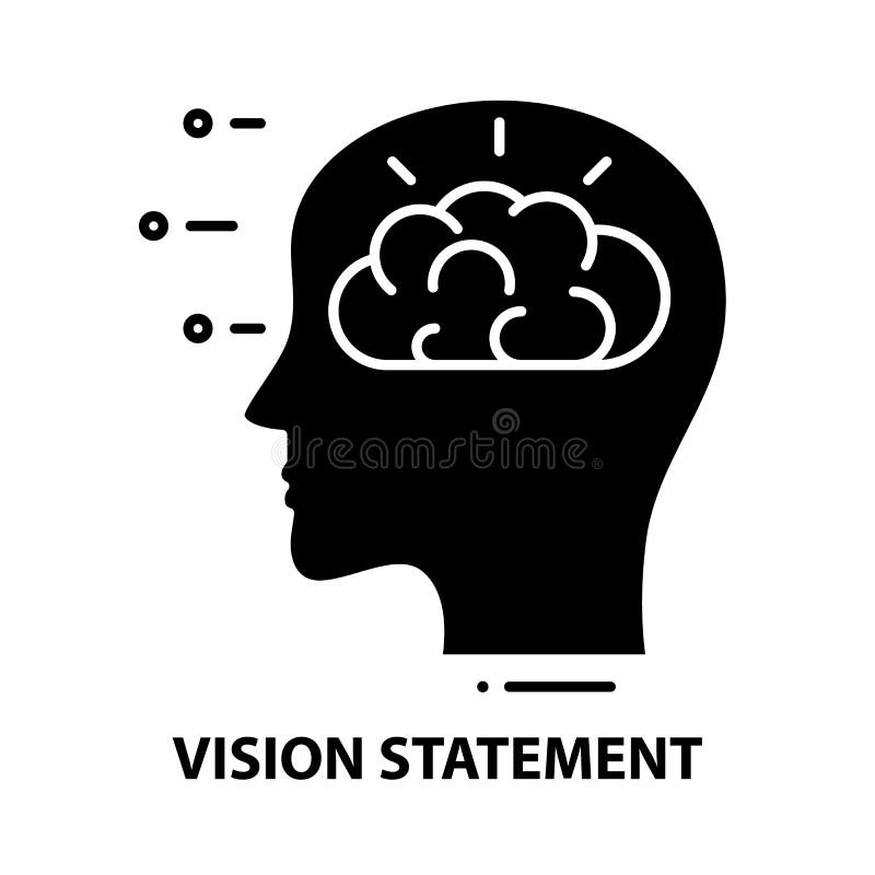 Vision Statement Icon, Black Vector Sign with Editable Strokes, Concept ...