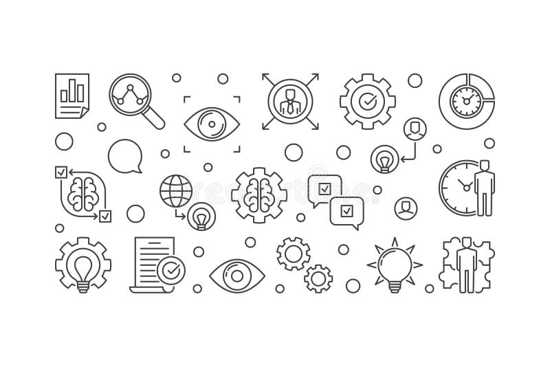 Vision Statement Vector Outline Horizontal Illustration Stock Vector ...