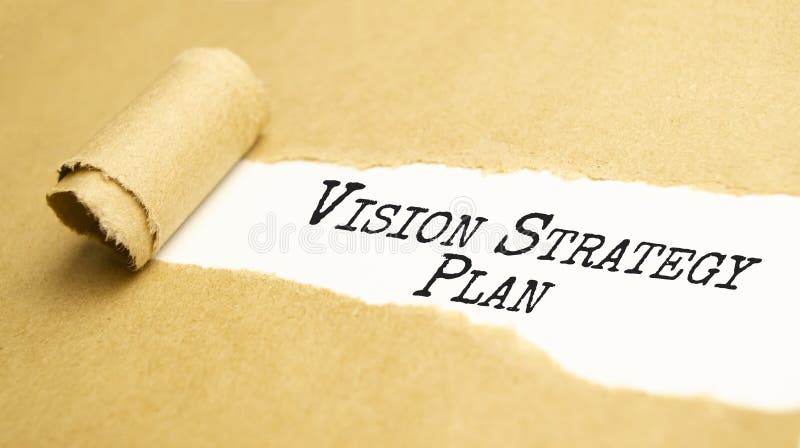 Vision Strategy Plan Words Written Under Torn Paper Stock Image - Image ...