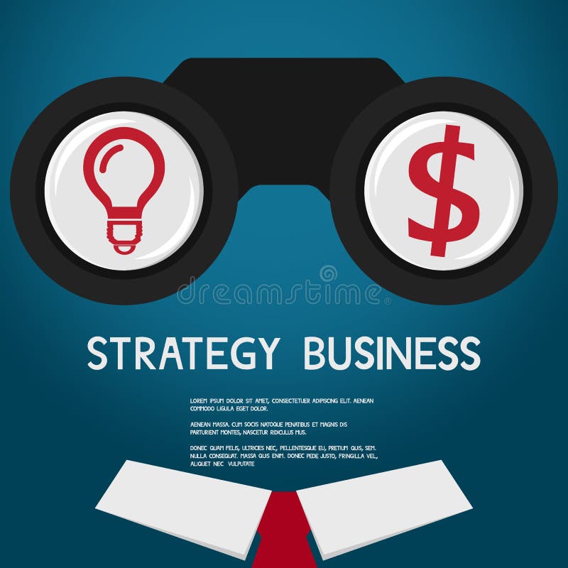 Vision and Strategy for Success Business. Vision Concept Stock Vector ...