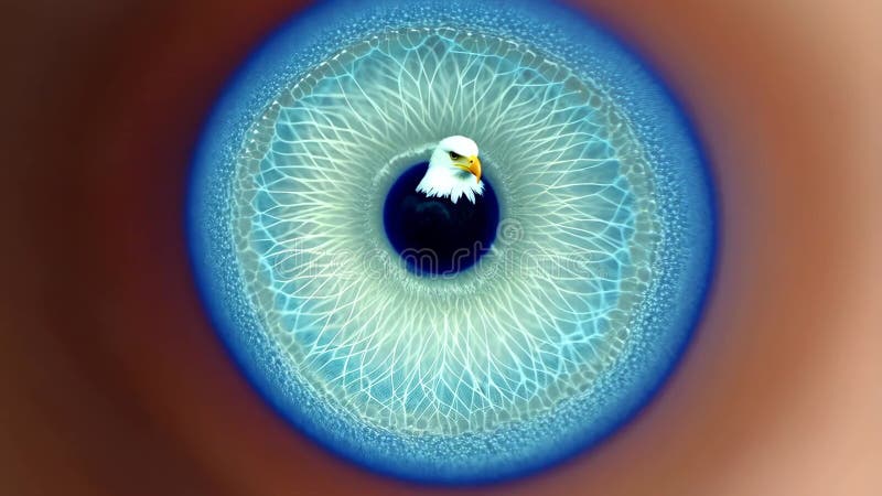 Vision Symbolizing Eagle Reflected Inside Human Eye, Vision Concept ...