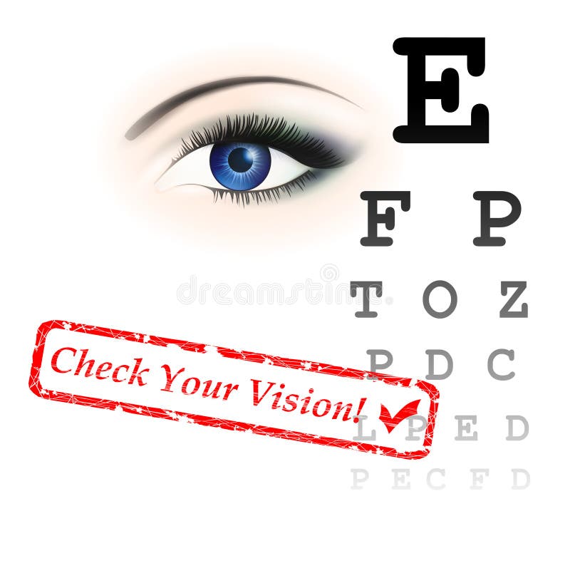 Blurred eye test chart stock illustration. Illustration of test - 2285589