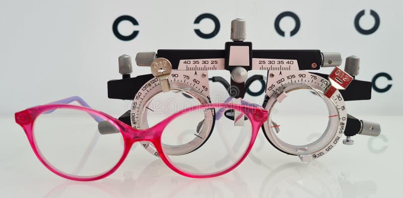 Vision Test Lenses for Vision Correction Closeup Stock Image - Image of ...