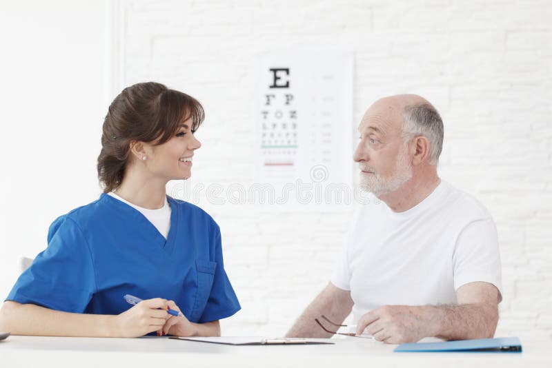 Vision Test for Senior Patient Stock Photo - Image of concept, oculist ...
