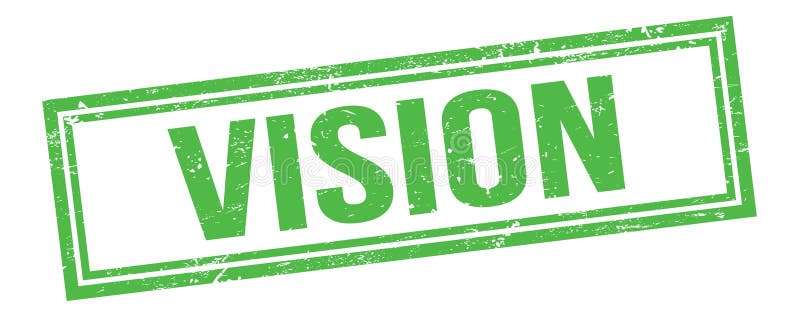 VISION Text on Green Grungy Vintage Stamp Stock Illustration ...